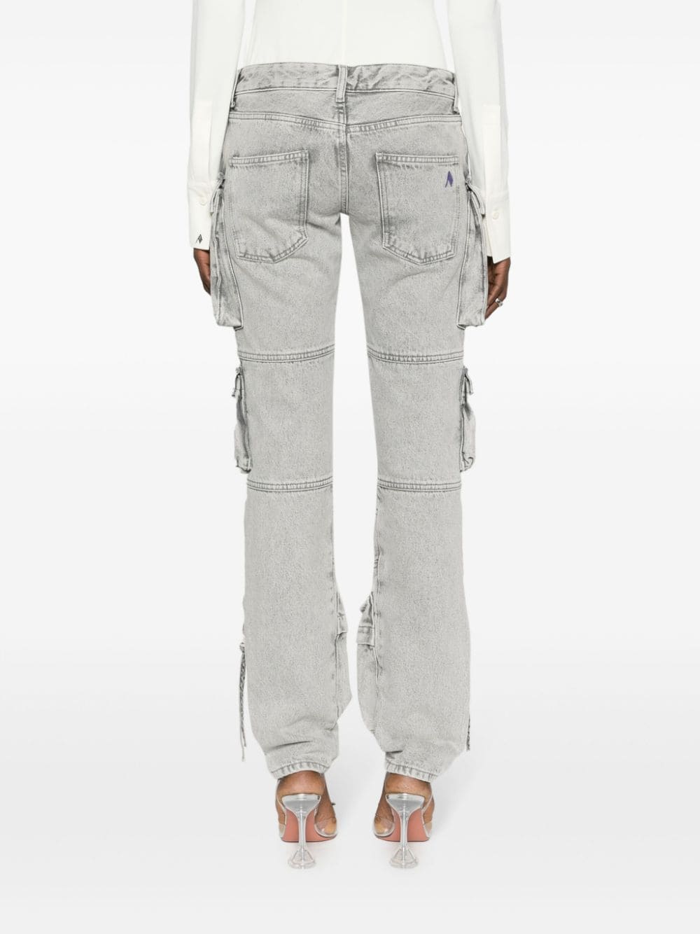 Light grey Essie cargo jeans - women - THE ATTICO Light grey Essie cargo jeans - women - THE ATTICO